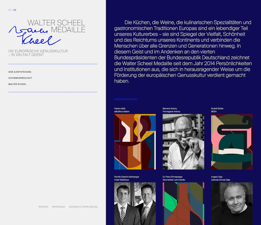 Walter Scheel Medaille | weitweit Webentwicklung